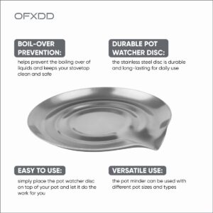 Pot Minder - Stainless Steel Pot Watcher Disc - Boil Over Preventer for Milk - Boil Control Disc for Kitchen Pots