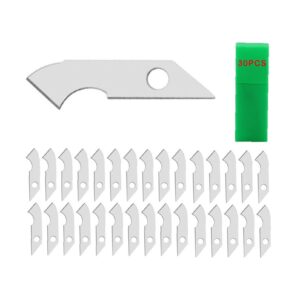 acrylic plexiglass sheet cutter hook knife replacement blade, contains 30 hook blades, no knife holder.