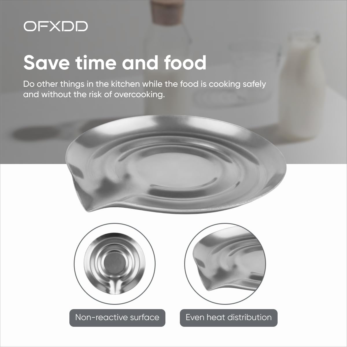 Pot Minder - Stainless Steel Pot Watcher Disc - Boil Over Preventer for Milk - Boil Control Disc for Kitchen Pots