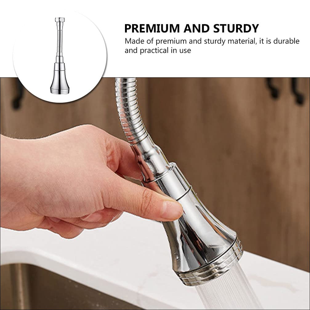 DOITOOL 1PC Faucet sink water tap head Movable Kitchen Tap Head Fauce Sprayer Head bathtub water tap bathtub accessories Water Tap Extender filter to rotate one-hand Stainless steel