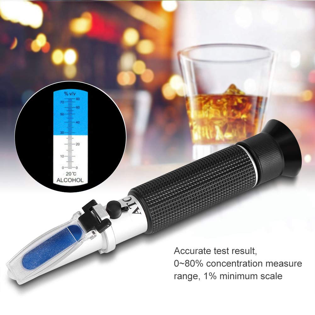 Yosoo refractometro densimetro, Professional Handheld Alcohol 0~80% Test Refractometer Tester Meter Measure Instrument