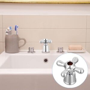 DOITOOL Single Handle Kitchen Faucet 5pcs Faucet Handle Plastic Cold and Hot Water Tape Lever Replacement Handle for Shower Bathtub Sink Basin Faucet Fittings Kitchen Faucet Handles