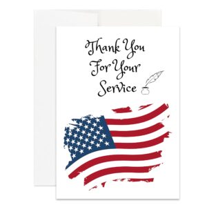 simply uncaged christian gifts military appreciation card 5x7inch for service, veteran, military, navy, army appreciation card, service appreciation card (single card)