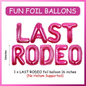 Western Theme Bachelorette Party Decorations Pink Cowgirl Last Rodeo Bachelorette Party Decorations Balloon Garland with Cowgirl Garland Foil Balloons for Final Rodeo Bridal Shower Party