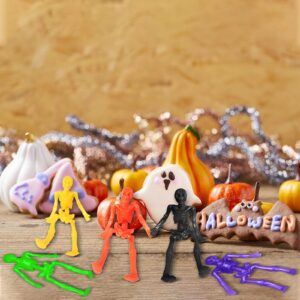 ZMCINER 48 PCS Stretchy Skeleton Toys Halloween Stretchy Toys for Goodie Bag Stuffers, Pinata Filler