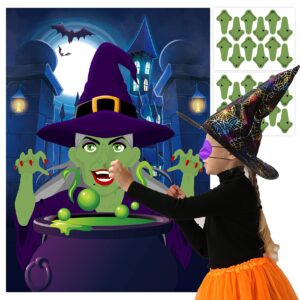 halloween party games for kids pin the nose on the witch game hocus pocus games for kids ​halloween hocus pocus party activities decorations pin the tail game for halloween themed party favors