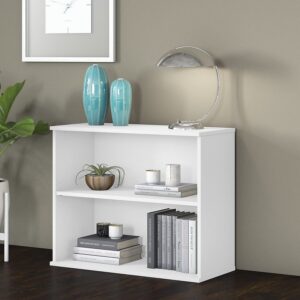 Bush Business Furniture 2-Shelf 29-inch H Bookcase, White (BK3036WH)