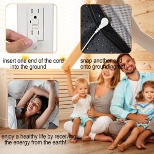 Grounding Mat for Bed, Grounding Mattress Cover Pad for Improve Sleep, Conductive Carbon Leatherette Earth Mat Grounding Pad (54 * 78inch)