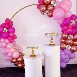 Hot Pink Balloon Arch kit Rose Gold Metallic Balloon Garland Latex Balloons Arch for Bridal Shower Mother's Day Baby Shower Wedding Birthday holiday Party Decorations Supplies for Girls and Women