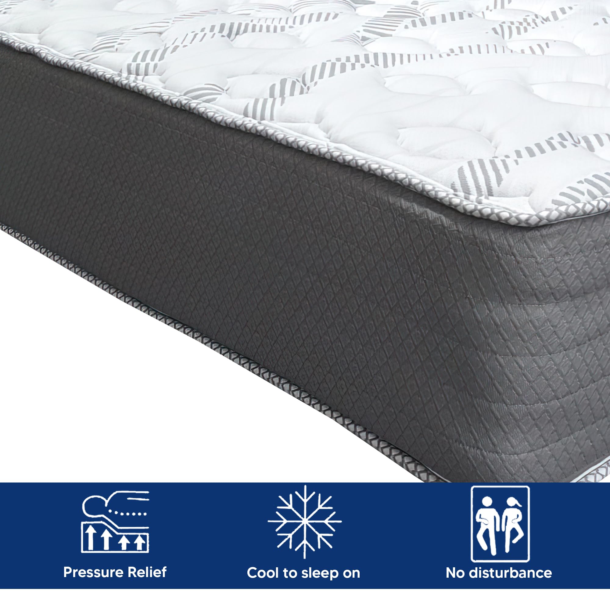 Treaton 14-Inch Firm Double Sided Tight top Innerspring Mattress, Queen, Mink