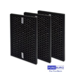 PUREBURG Replacement True HEPA Filter Kit Compatible with Honeywell InSight HPA5300B HPA5350 & PowerPlus HPA3300 Air Purifiers, HRF-R3(Filter R),HRFSC1(Filter S),HRF-A300(Filter A) HRF-ARVP300