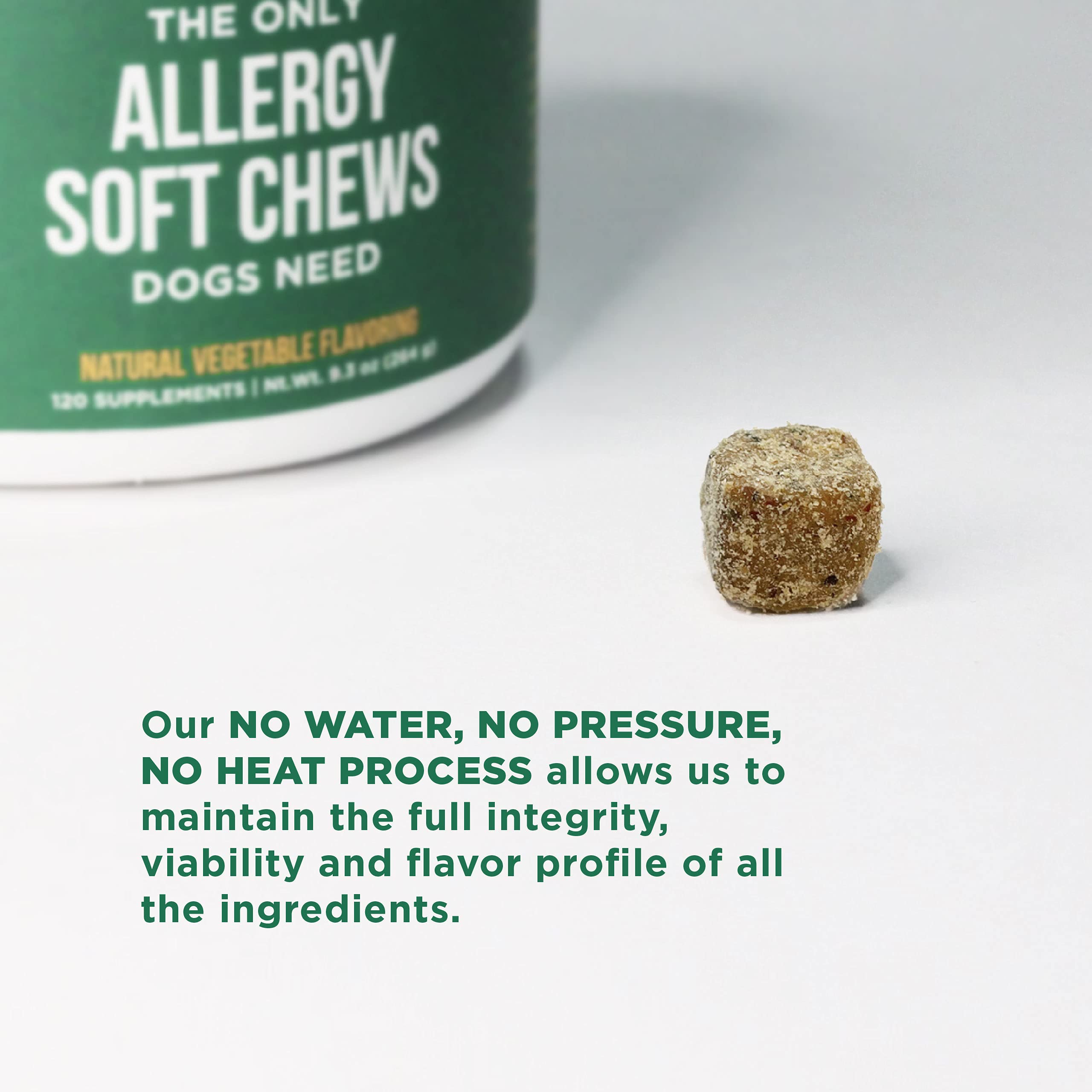 Natural Rapport Dog Allergy Supplement - The Only Allergy Soft Chews Dogs Need - 120ct Treats That Contain Kelp and Bee Pollen for Allergy and Itch Relief