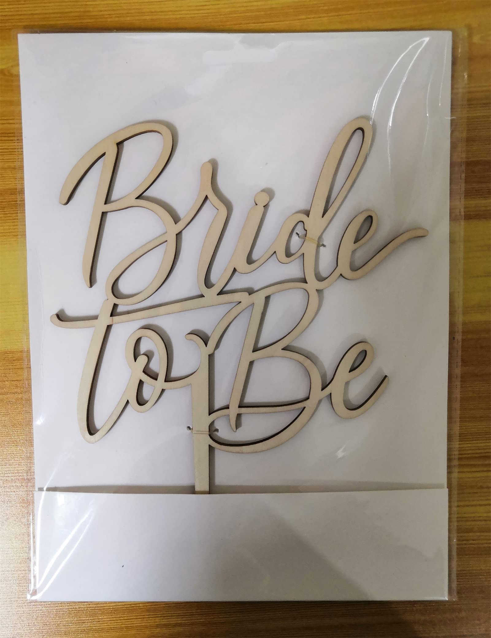 Bride To Be Cake Topper for Bridal Shower Decoration - Bachelorette Rustic Wedding Party, Wood