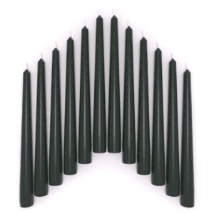 sonedly 12 inch taper candle 12 pack - long burning dripless and smokeless candles unscented - ideal as halloween candles and witchcraft candles - 10-hour burning coal black candlesticks