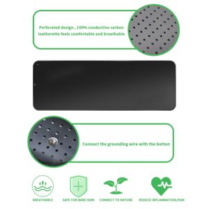 Grounding Mat for Bed, Grounding Mattress Cover Pad for Improve Sleep, Conductive Carbon Leatherette Earth Mat Grounding Pad (54 * 78inch)