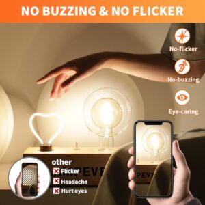 ALAMPEVER Large Globe LED Light Bulbs, Decorative Dimmable LED with 6W Equivalent to 40W Light Bulbs, 2700K Soft White, E26 Base, 300LM, CRI90, G125, Amber