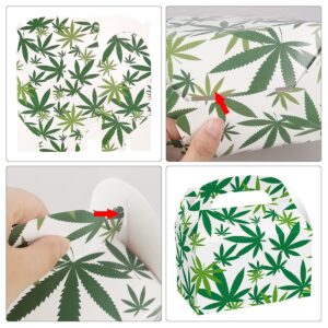 CIEOVO 24 Pack Weed Leaves Party Favor Treat Boxes, Leaf Print Goodie Candy Treat Present Boxes Recycled Party Favor Boxes for Green Weed Leaves Theme Birthday Baby Shower Party Supplies Decoration