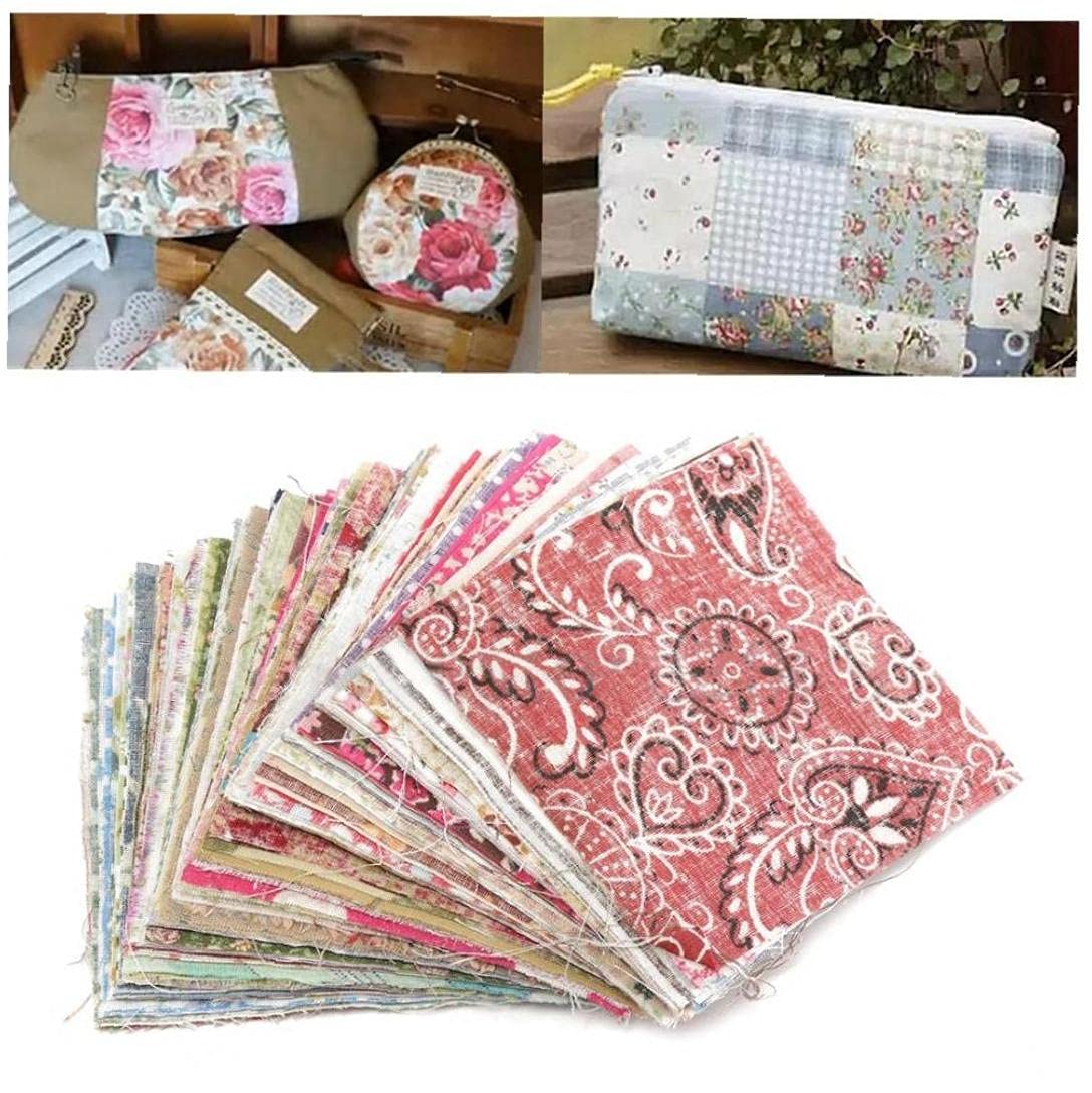 100pcs 10x10cm Square Floral Cotton Fabric Patchwork Cloth Printed Fabric Quilting Sewing Craft Bundle