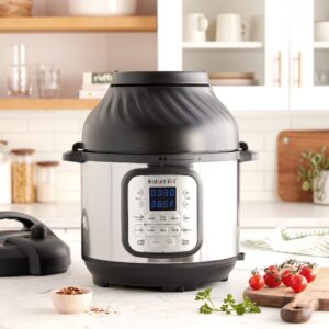 Instant Pot Duo Crisp 9-in-1 Electric Pressure Cooker and Air Fryer Combo with Stainless Steel Pot, Pressure Cook, Slow Cook, Air Fry, Roast, Steam, Sauté, Bake, Broil and Keep Warm