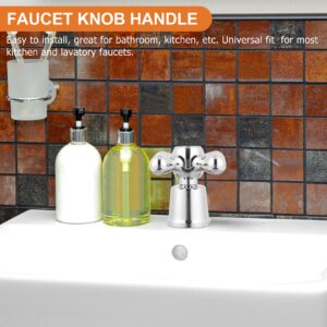 DOITOOL Single Handle Kitchen Faucet 5pcs Faucet Handle Plastic Cold and Hot Water Tape Lever Replacement Handle for Shower Bathtub Sink Basin Faucet Fittings Kitchen Faucet Handles