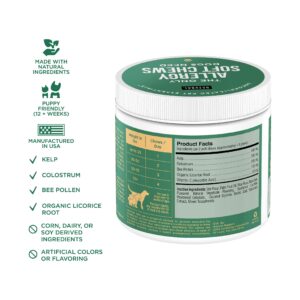 Natural Rapport Dog Allergy Supplement - The Only Allergy Soft Chews Dogs Need - 120ct Treats That Contain Kelp and Bee Pollen for Allergy and Itch Relief