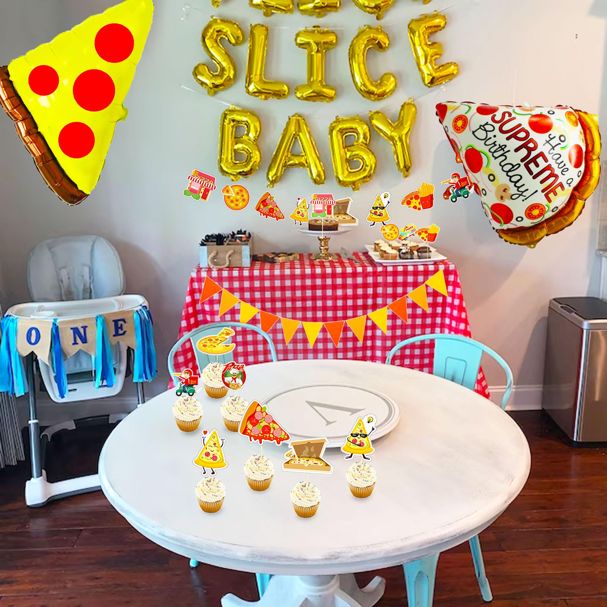 Slice Slice Baby Balloons Slice Slice Baby Decoration Slice Slice Baby Shower Decoration Pizza Party Decoration Pizza Birthday Decoration