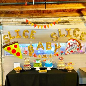 Slice Slice Baby Balloons Slice Slice Baby Decoration Slice Slice Baby Shower Decoration Pizza Party Decoration Pizza Birthday Decoration