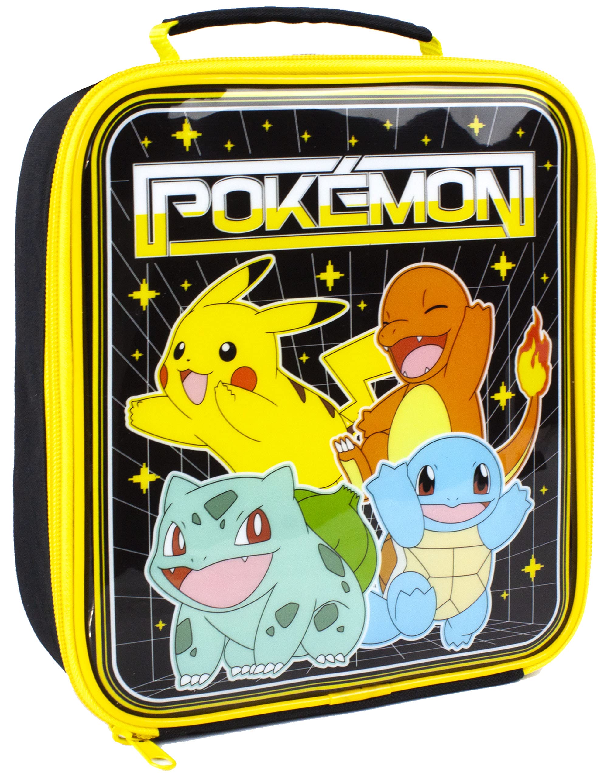 Pokemon Lunch Bag 5 Piece (Food Bag Water Bottle 3 Snack Pots) One Size