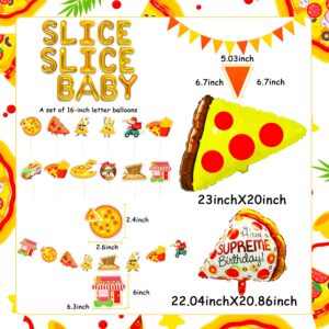 Slice Slice Baby Balloons Slice Slice Baby Decoration Slice Slice Baby Shower Decoration Pizza Party Decoration Pizza Birthday Decoration