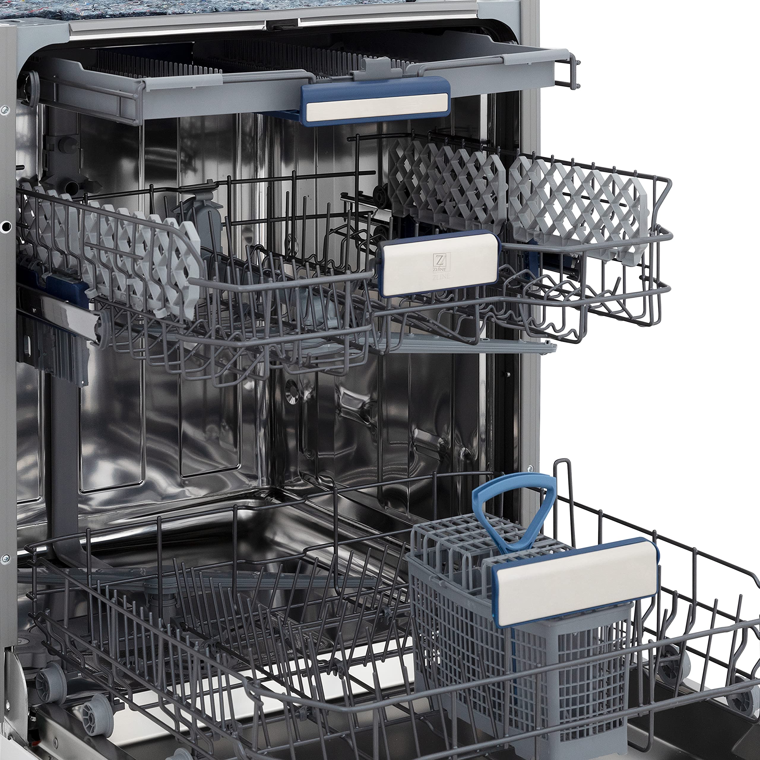 ZLINE 24" Tallac Series 3rd Rack Tall Tub Dishwasher in Custom Panel Ready with Stainless Steel Tub, 51 dBa (DWV-24) (Panel Ready)