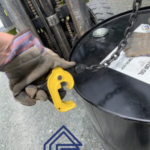 55 Gallon Drum Lifting Chain Hoist with 1 Ton Capacity - Webbing Sling Included for Extra Attachment Options Forklift, Crane, Jib Boom, Chain Lifter