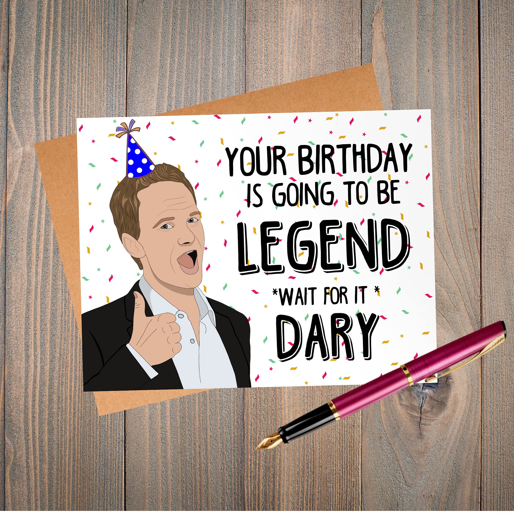 BALOR Barney Stinson Legendary Birthday Card funny card for him birthday gift for her happy birthday card birthday wishes funny card for her how met your mother himym