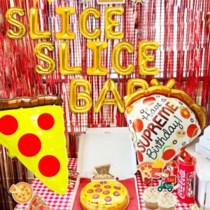 Slice Slice Baby Balloons Slice Slice Baby Decoration Slice Slice Baby Shower Decoration Pizza Party Decoration Pizza Birthday Decoration