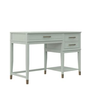 cosmoliving by cosmopolitan westerleigh lift-top computer desk, pale green