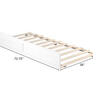 AFI Twin Size Trundle Bed in White