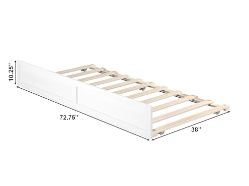 AFI Twin Size Trundle Bed in White