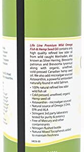 Life Line Pet Nutrition Omega Fish & Hemp Seed Oil - Omega 3 Supplement for Improved Skin, Coat and Joint Health, 26 Fl Oz