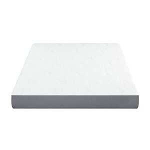 Olee Sleep 7 Inch Ventilated Gel Infused Memory Foam Mattress, CertiPUR-US® Certified, Gray, Twin