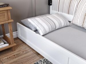 afi twin size trundle bed in white