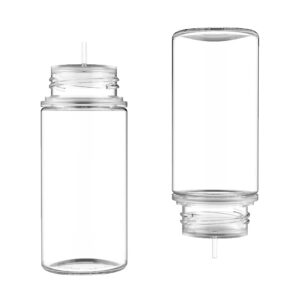 BOTTLES Chubby Gorilla - 100ML Unicorn Bottle - Clear Bottle Natural Cap - V3 (3 PACK)