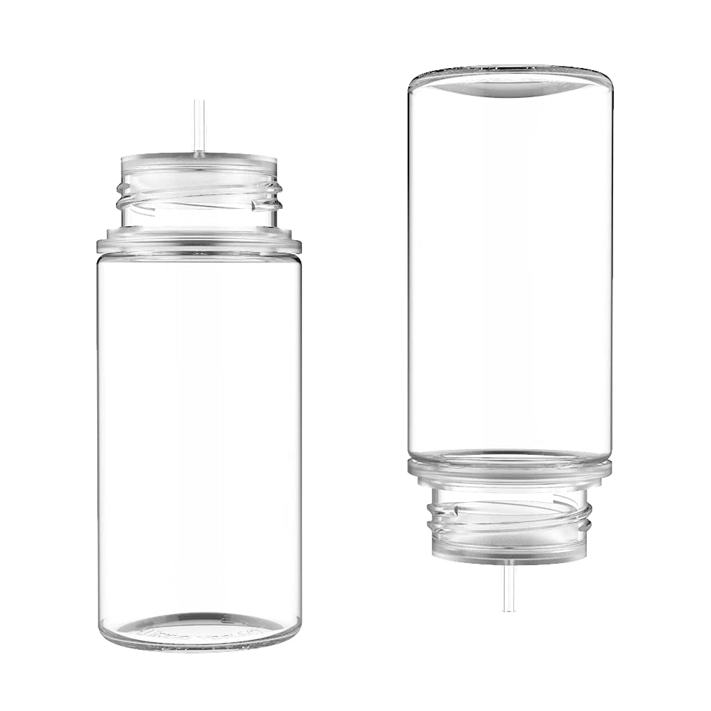 BOTTLES Chubby Gorilla - 100ML Unicorn Bottle - Clear Bottle Natural Cap - V3 (3 PACK)