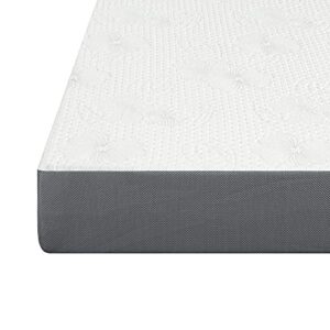 Olee Sleep 7 Inch Ventilated Gel Infused Memory Foam Mattress, CertiPUR-US® Certified, Gray, Twin