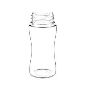 BOTTLES Chubby Gorilla - 100ML Unicorn Bottle - Clear Bottle Natural Cap - V3 (3 PACK)