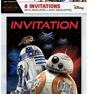 Unique Star Wars Birthday Party Supplies Bundle includes 24 Party Invitations and Envelopes