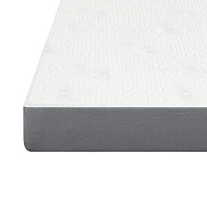 Olee Sleep 6 Inch Ventilated Gel Infused Memory Foam Mattress, CertiPUR-US® Certified, Gray,Twin