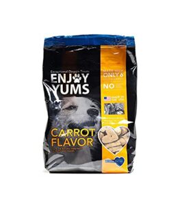 enjoy yums 4000-ct 1 lbs dog treats, carrot