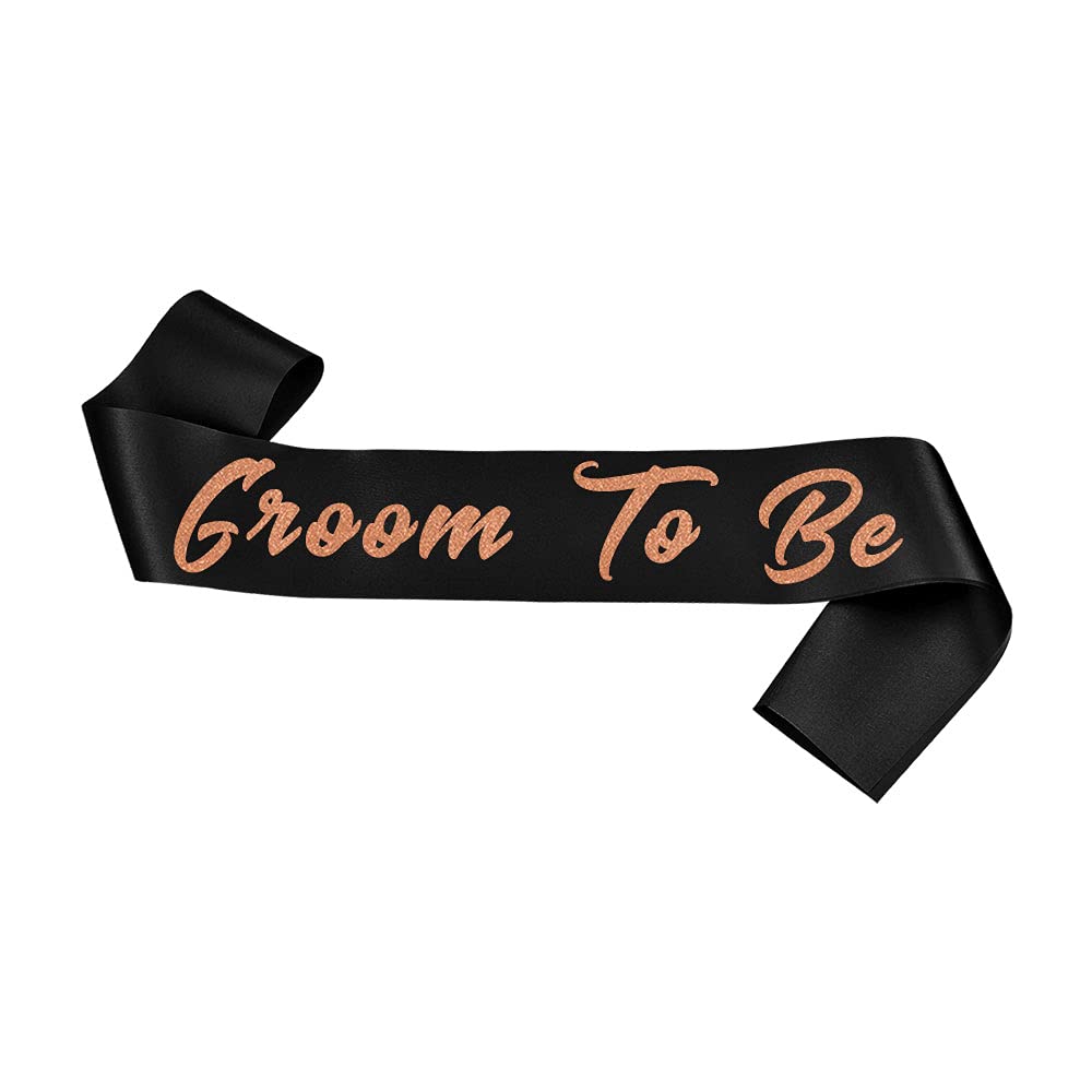 SWYOUN Bride to Be Sash Groom to Be Sash Bachelorette Party Supplies Bride to Be and Groom to Be Rosette Badge Bridal Shower Decorations