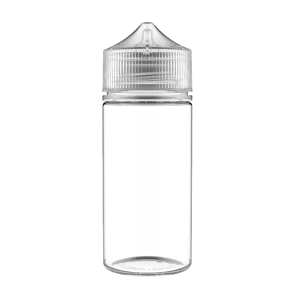 BOTTLES Chubby Gorilla - 100ML Unicorn Bottle - Clear Bottle Natural Cap - V3 (3 PACK)