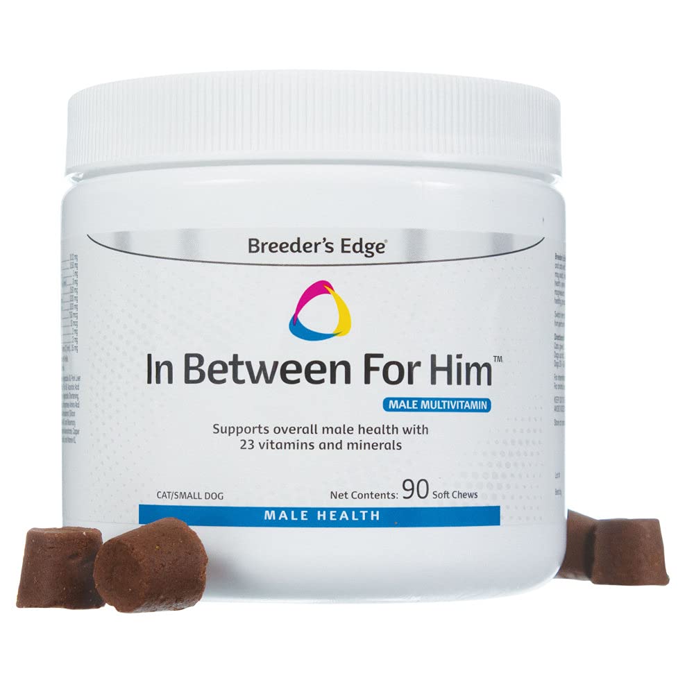 Revival Animal Health Breeder's Edge in Between for Him, Male Multivitamin for Cats/Small Dogs- 90 ct