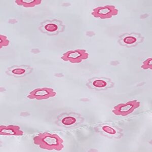 Cozy Line Home Fashions Floral Peace & Love Flower Polka Dot Pink & White Polyester Bedding Girl Sheet Set Queen (Fitted Sheet w/Deep Pocket, Flat Sheet, Pillow Cases)